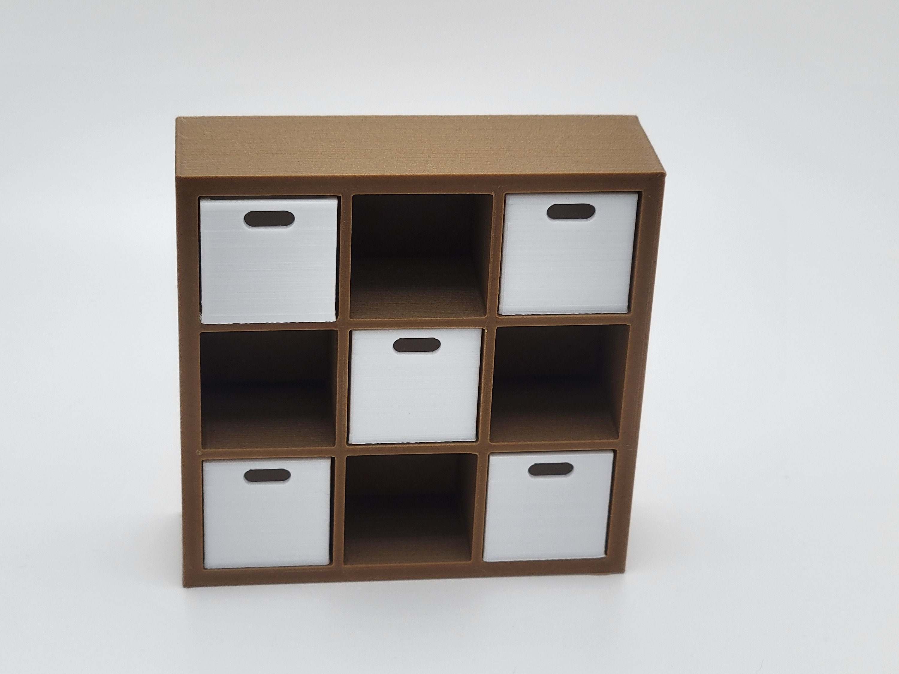 3d Model File (STL) for Miniature Cube Organizer With Bins (1:12 Scale ...