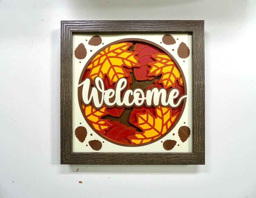 Welcome Shadow Box - Etsy