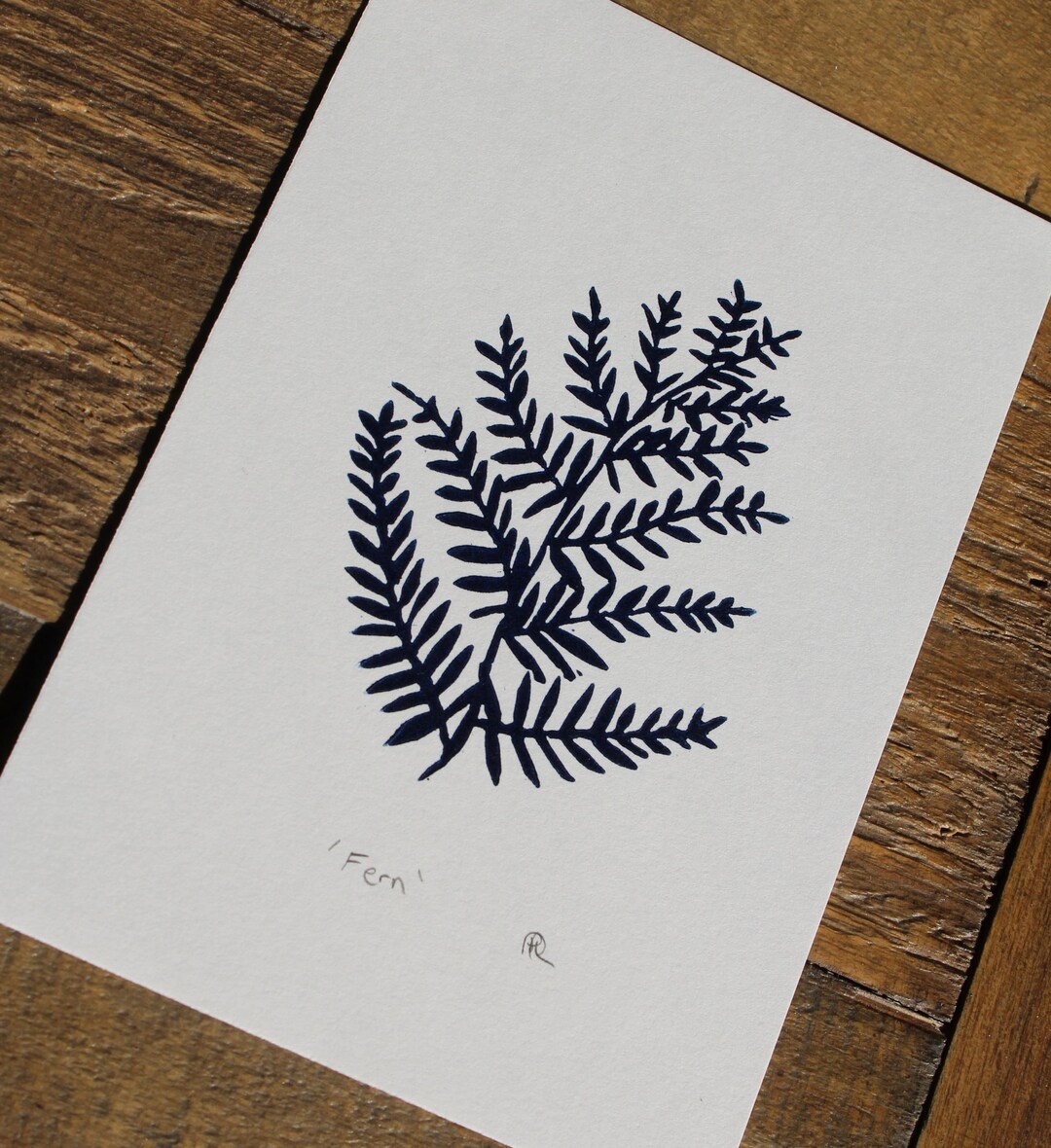 Original Handmade Linocut, Print, Fern Bracken - Etsy