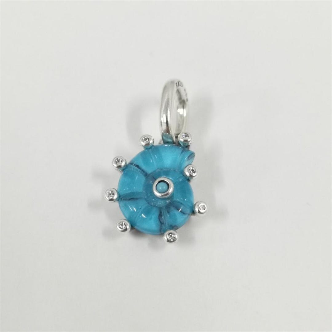 Pandora Blue Mutano Glass Sea Snail Dangle Charm - Etsy