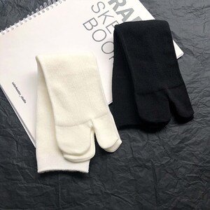 Women Knit Split Toe Socksjapanese Style Split-toe Tabi Socks,solid ...