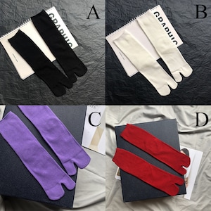 Women Knit Split Toe Socksjapanese Style Split-toe Tabi Socks,solid ...