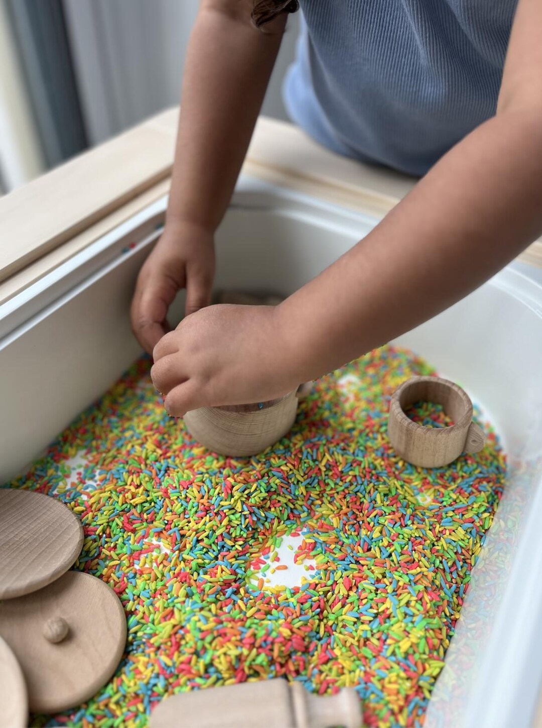 Rainbow Themed Sensory Bin Filler | Preschool Montessori Activity ...