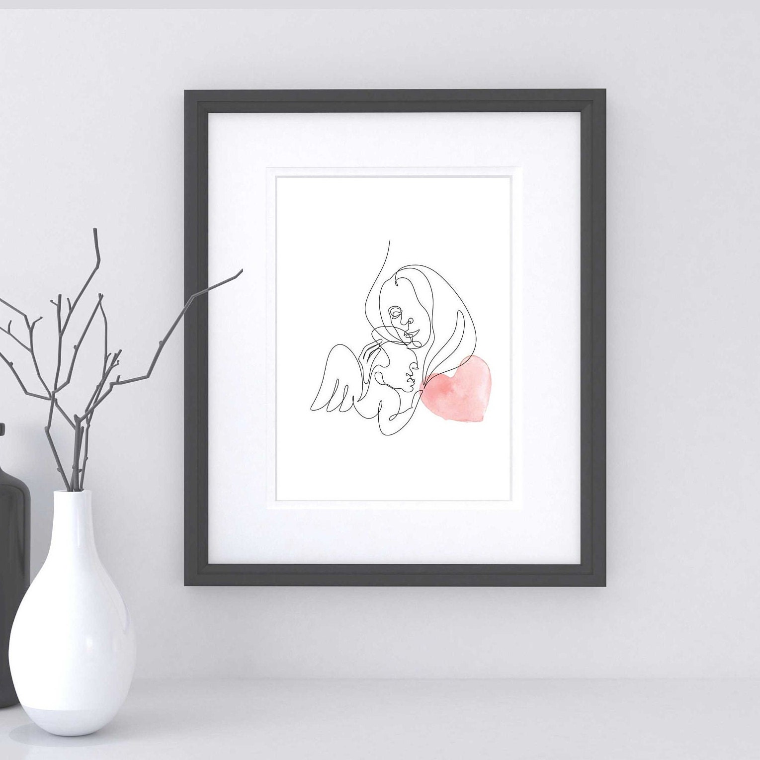 Line Art Print Loss of Baby Gift Miscarriage Gift Sympathy - Etsy
