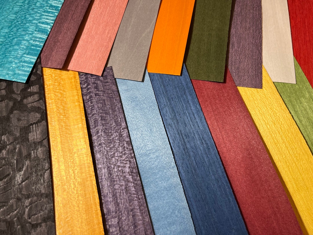24” Long Dyed Wood Veneers. Complete Saturation Through and Through ...