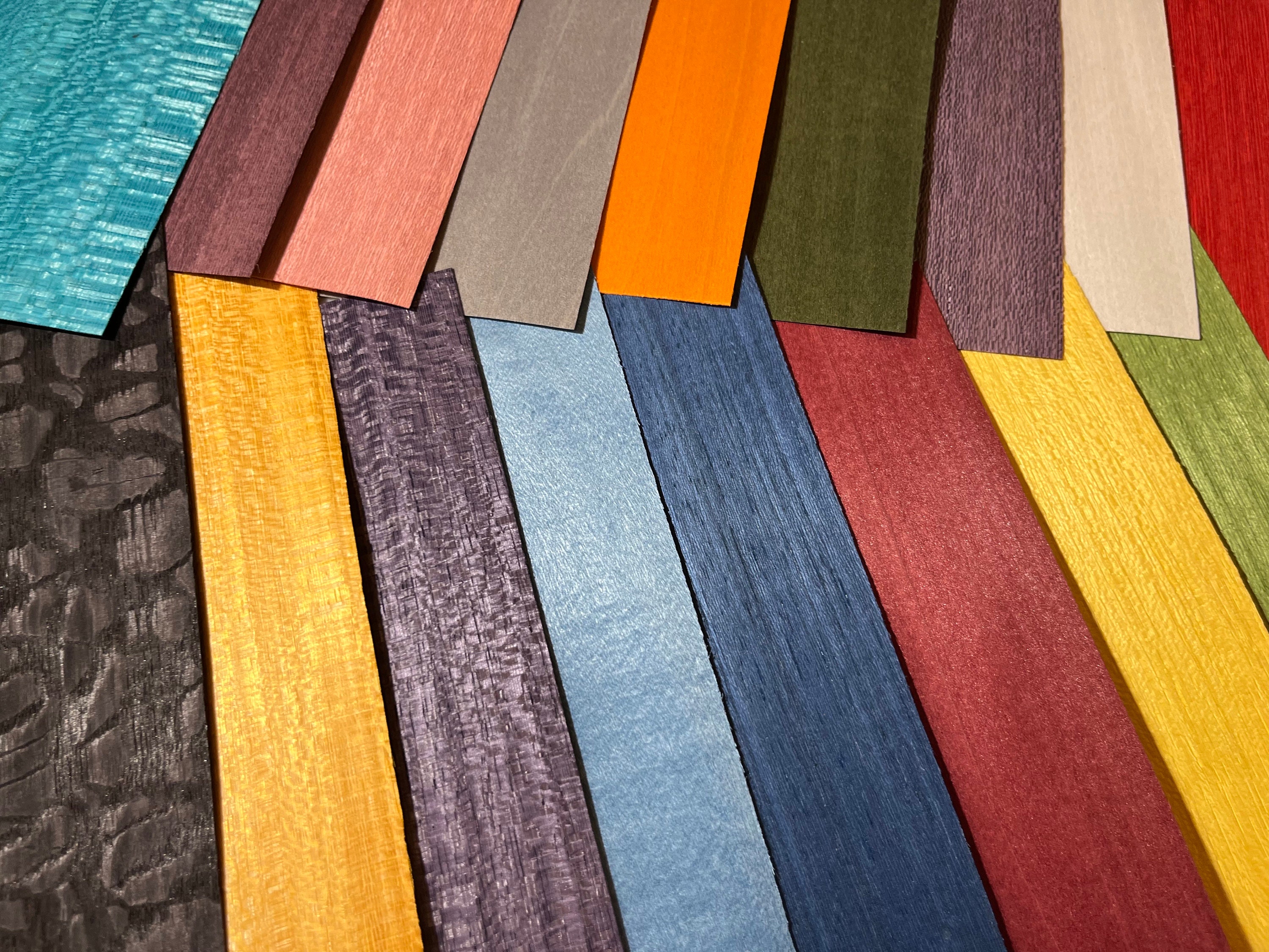 36 Long Dyed Wood Veneers. Complete Saturation Through and Through ...