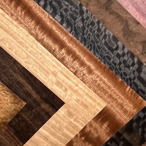 Exotic Highly Figured All Wood Veneer Sheets From Around the World. 6 ...