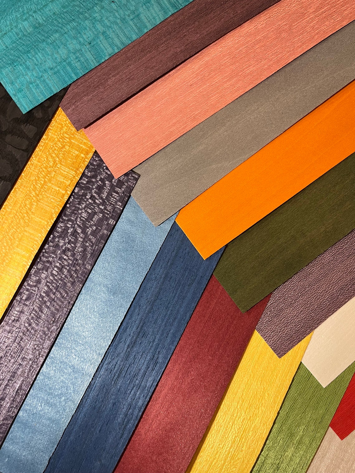 24 Long Dyed Wood Veneers. Complete Saturation Through and - Etsy