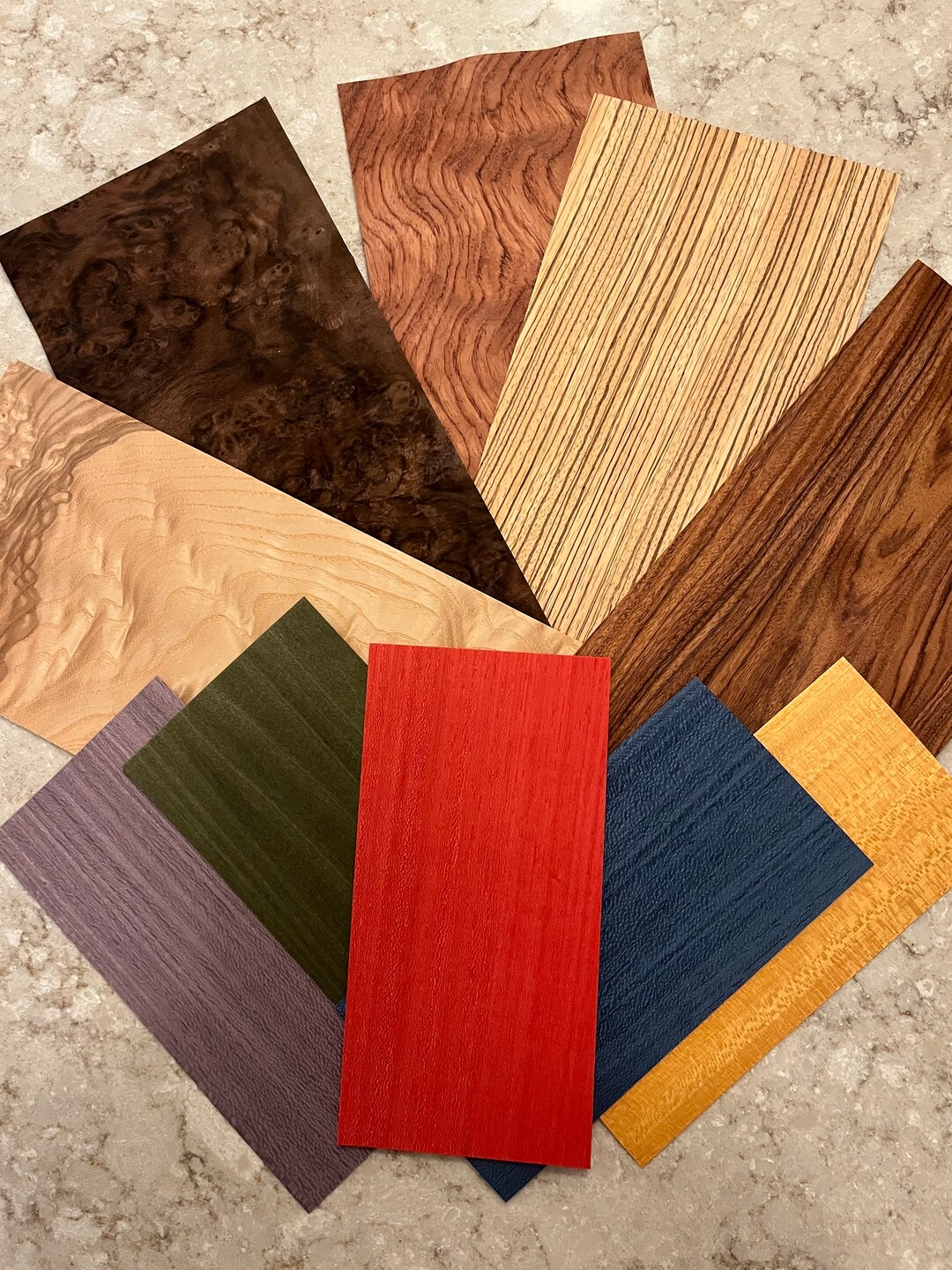 Exotic and Dyed Wood Veneer Sheets. 10 Stunning Sheets. Premium High ...