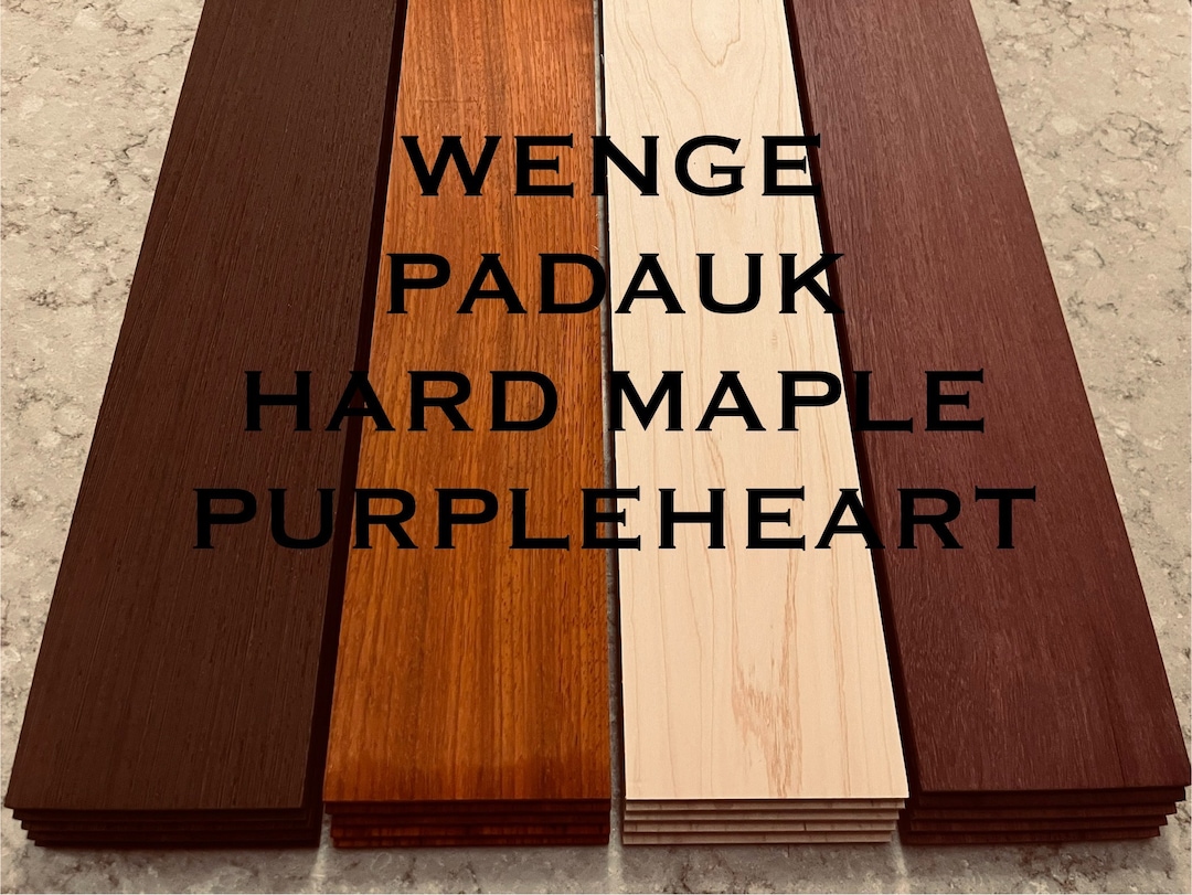 1/2”x4”x24” Padauk, Purpleheart, Wenge, Maple, Laser Cutting, Cnc ...