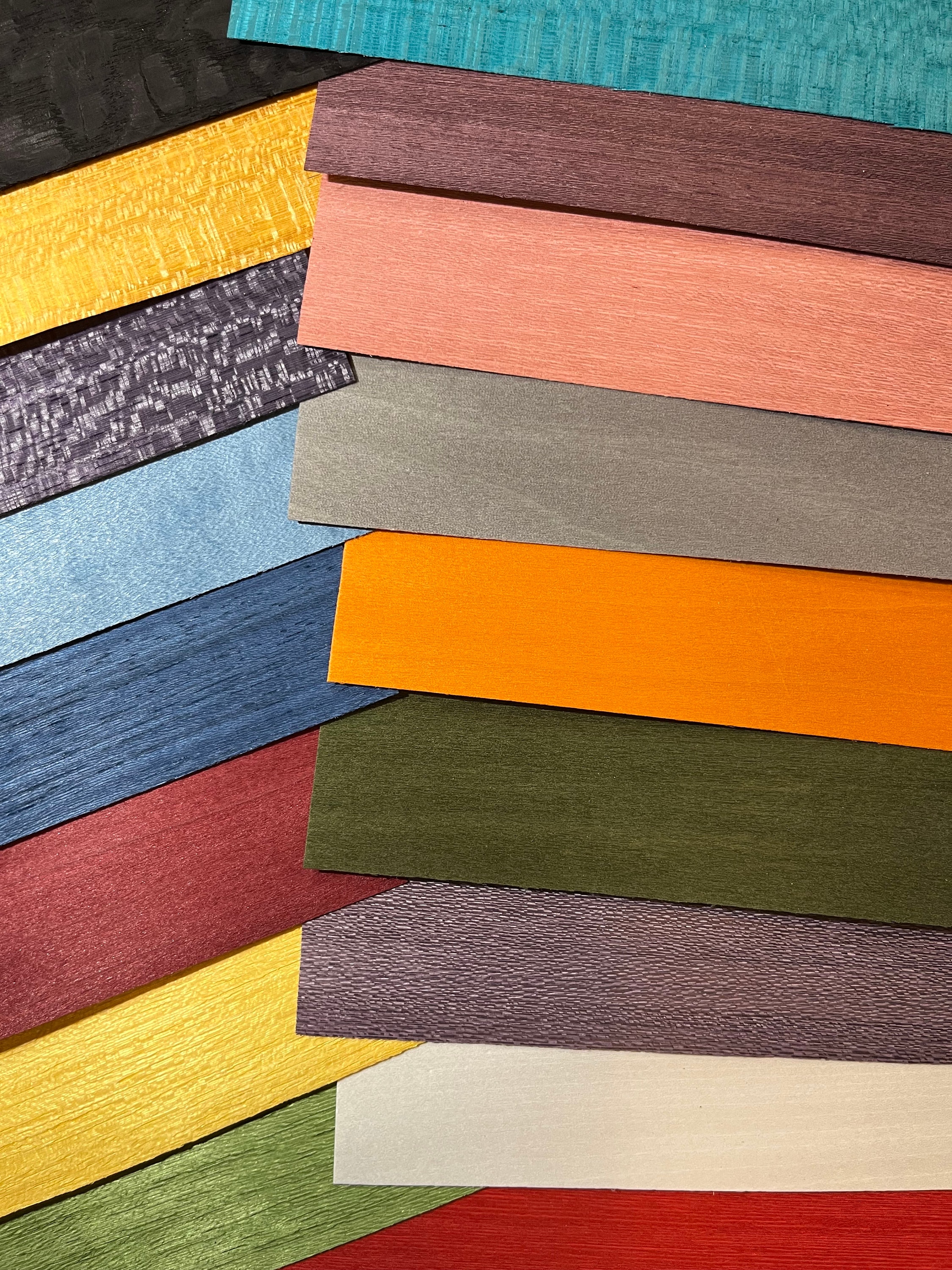 36 Long Dyed Wood Veneers. Complete Saturation Through and Through ...