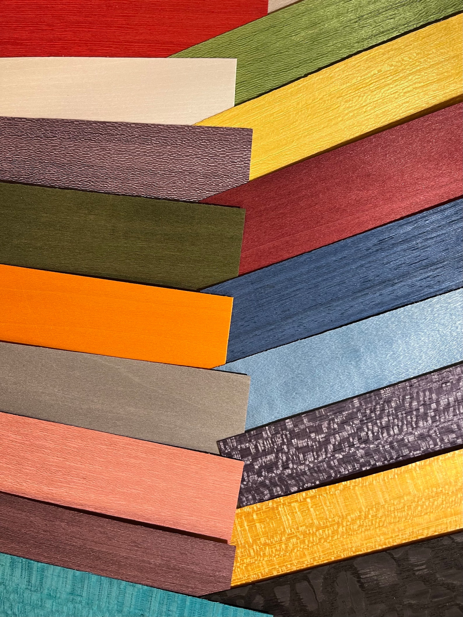 24 Long Dyed Wood Veneers. Complete Saturation Through and - Etsy