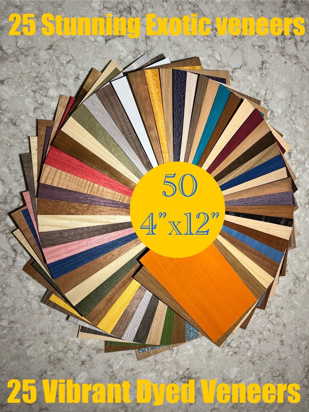 Exotic and Dyed Premium Wood Veneers. 50 Exquisite Sheets. Highest ...