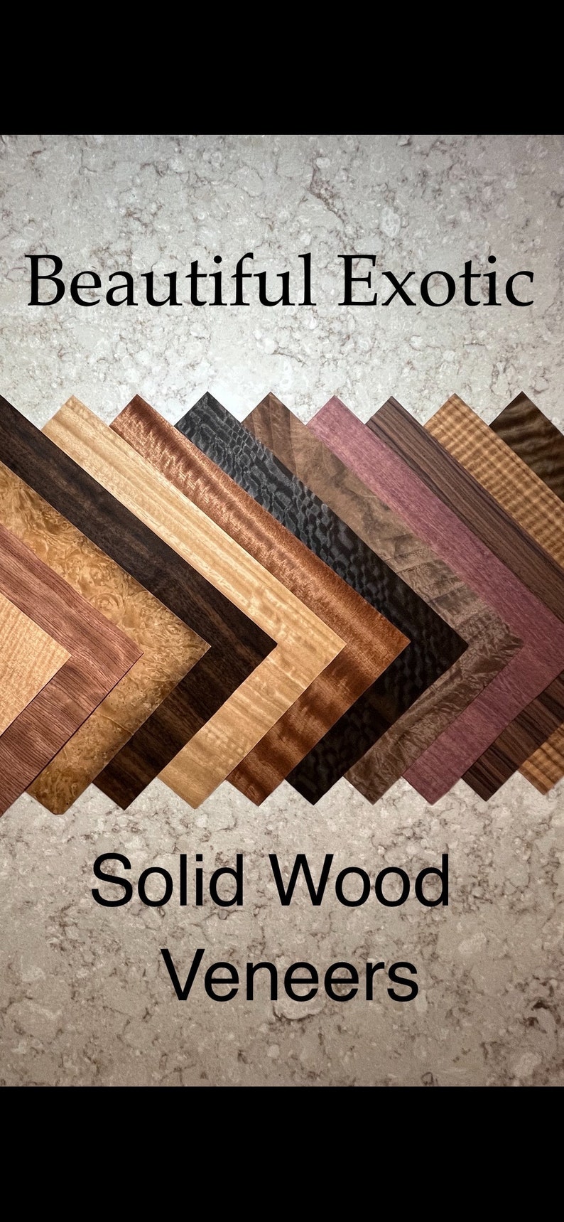 Exotic Highly Figured All Wood Veneer Sheets From Around the World. 12 ...