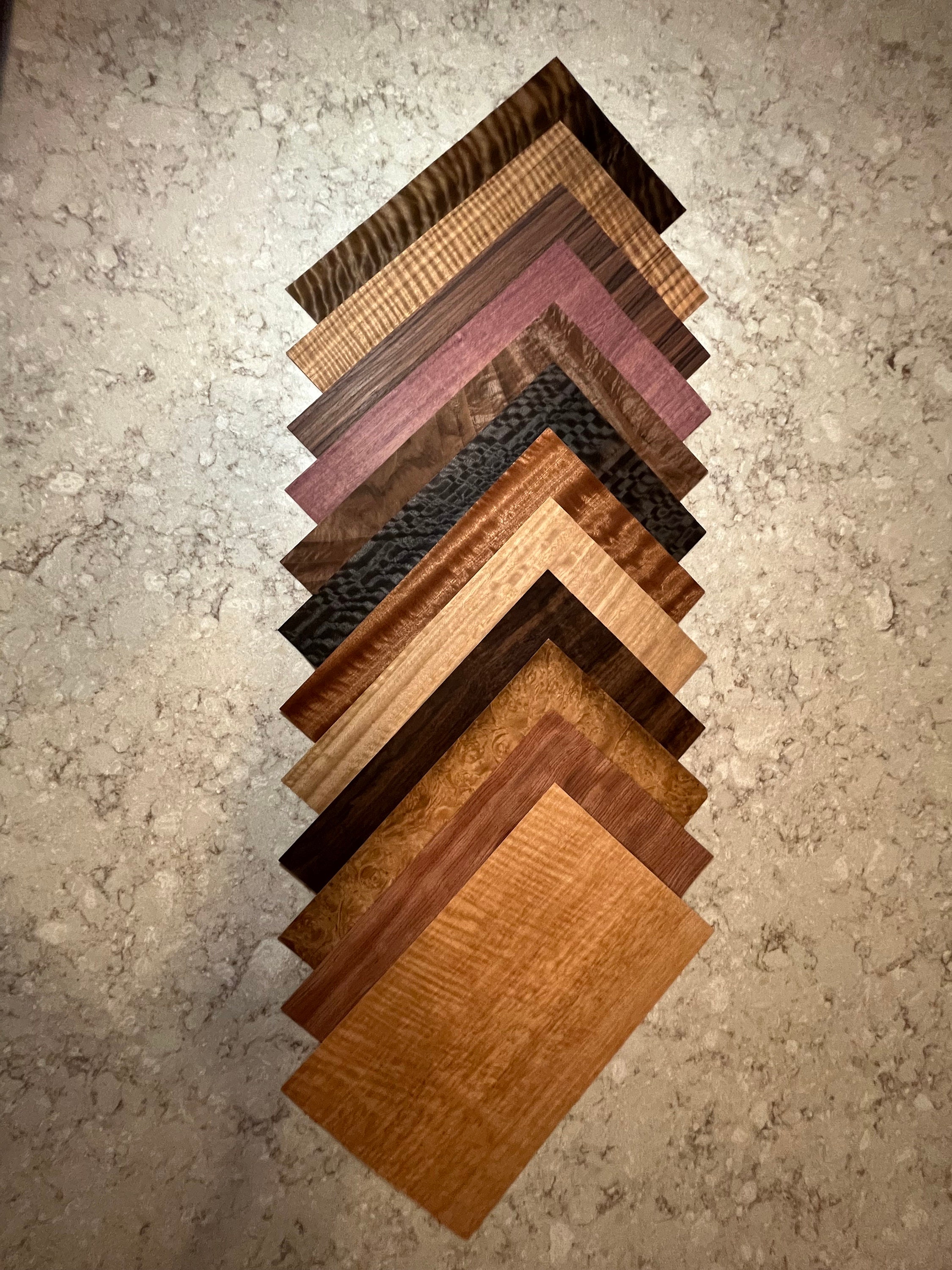Exotic Highly Figured All Wood Veneer Sheets From Around the World. 6 ...