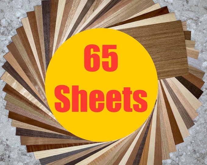 Exotic and Domestic All Wood Veneer Sheets. Each Pack Contains 65 ...
