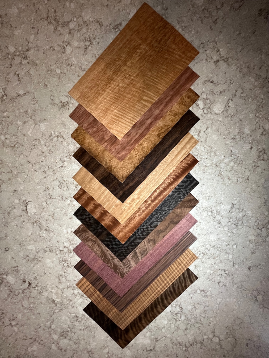Exotic Highly Figured All Wood Veneer Sheets From Around the World. 15 ...