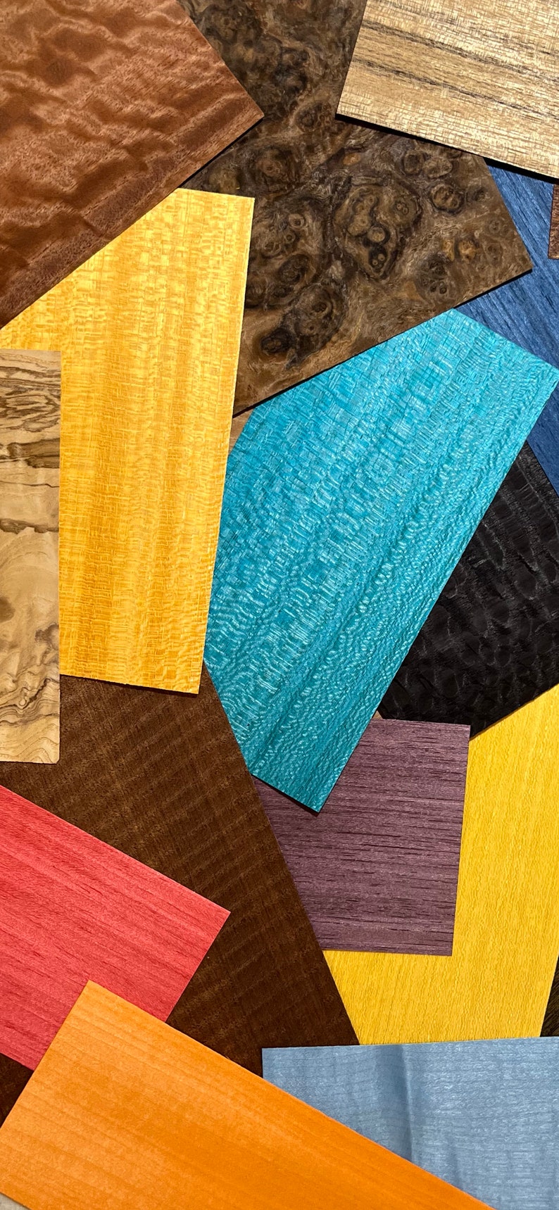 Exotic and Dyed Wood Veneer Sheets. 30 Colorful Sheets. High Quality ...