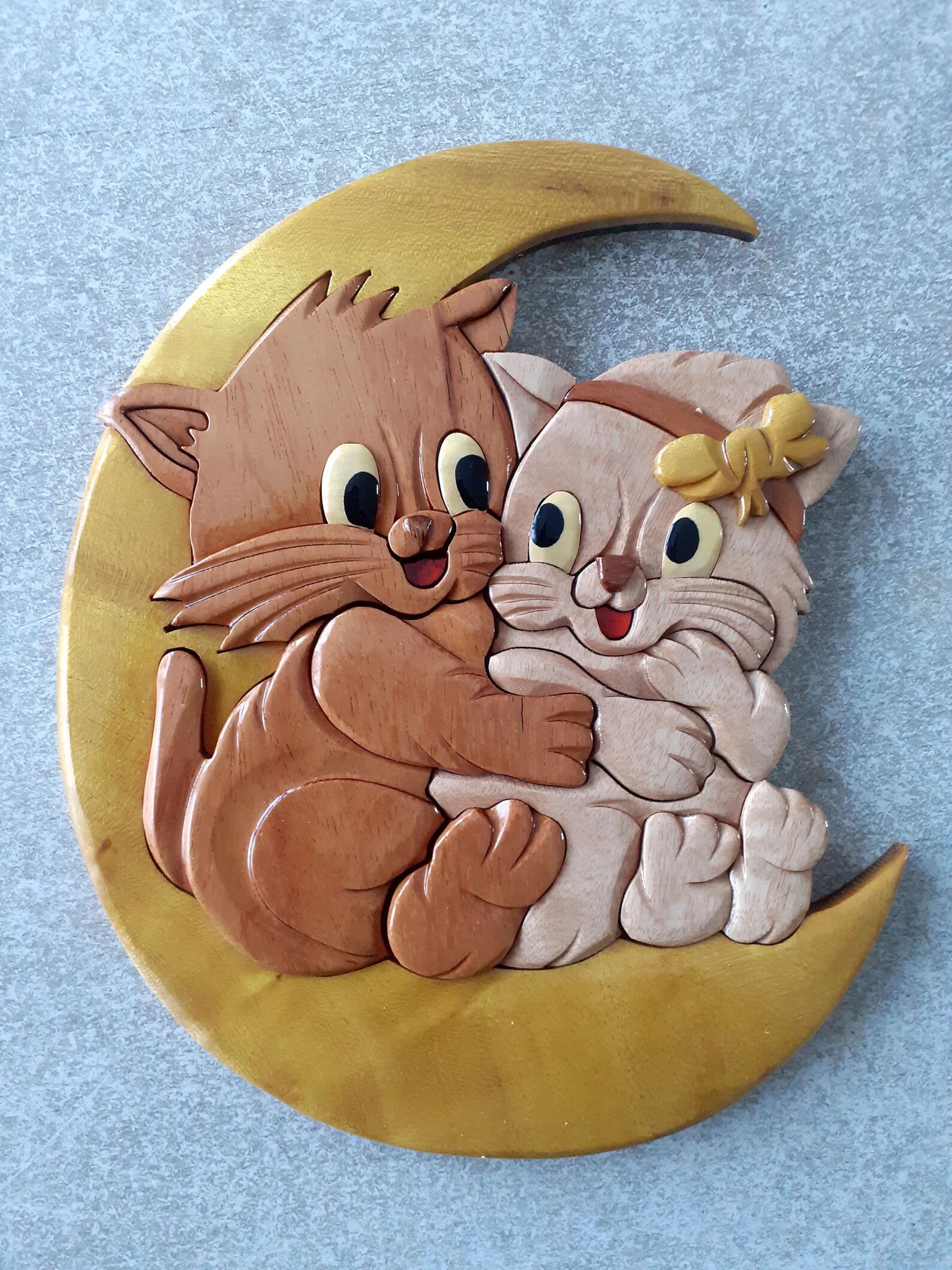 Intarsia, Solid Wood Art, Wall Decor, Wall Hanging, Scrolling, Laser ...