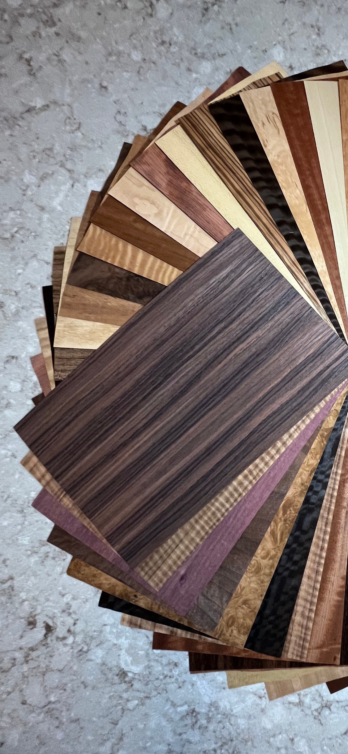 Exotic Highly Figured All Wood Veneer Sheets From Around the World. 12 ...