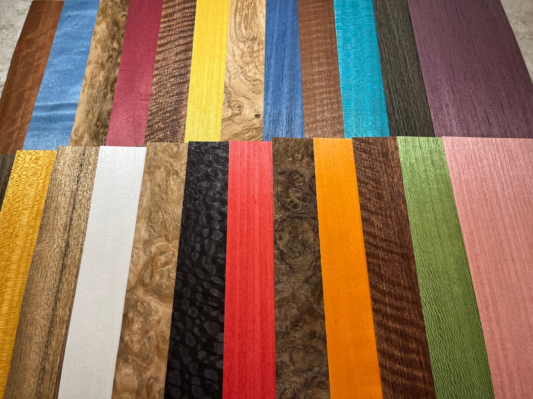 Dyed and Exotic Premium Wood Veneers. 24 Exquisite Large Sheets ...
