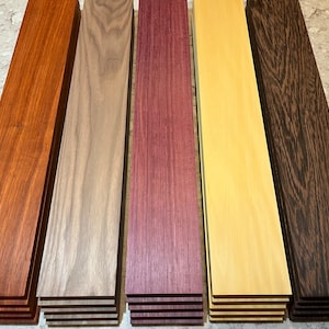 2”x12”x1/2” Solid Exotic Hardwoods Padauk, Purpleheart, Wenge, Walnut ...