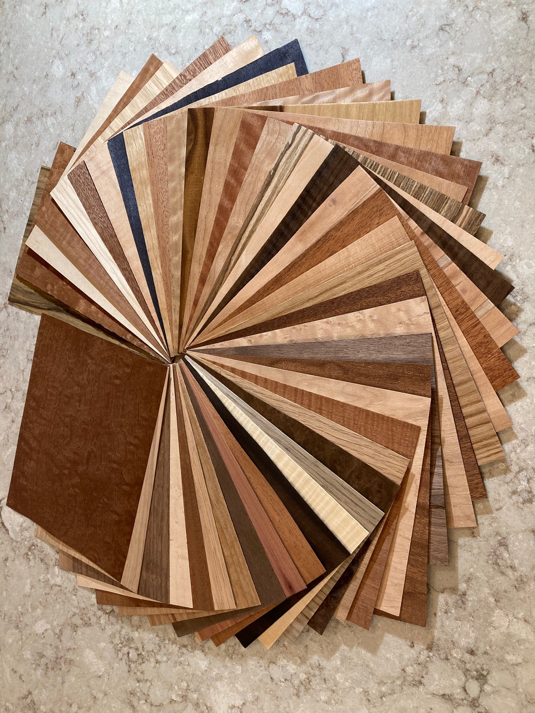 Domestic and Exotic Premium All Wood Veneer Sheets. Each Pack Contains ...