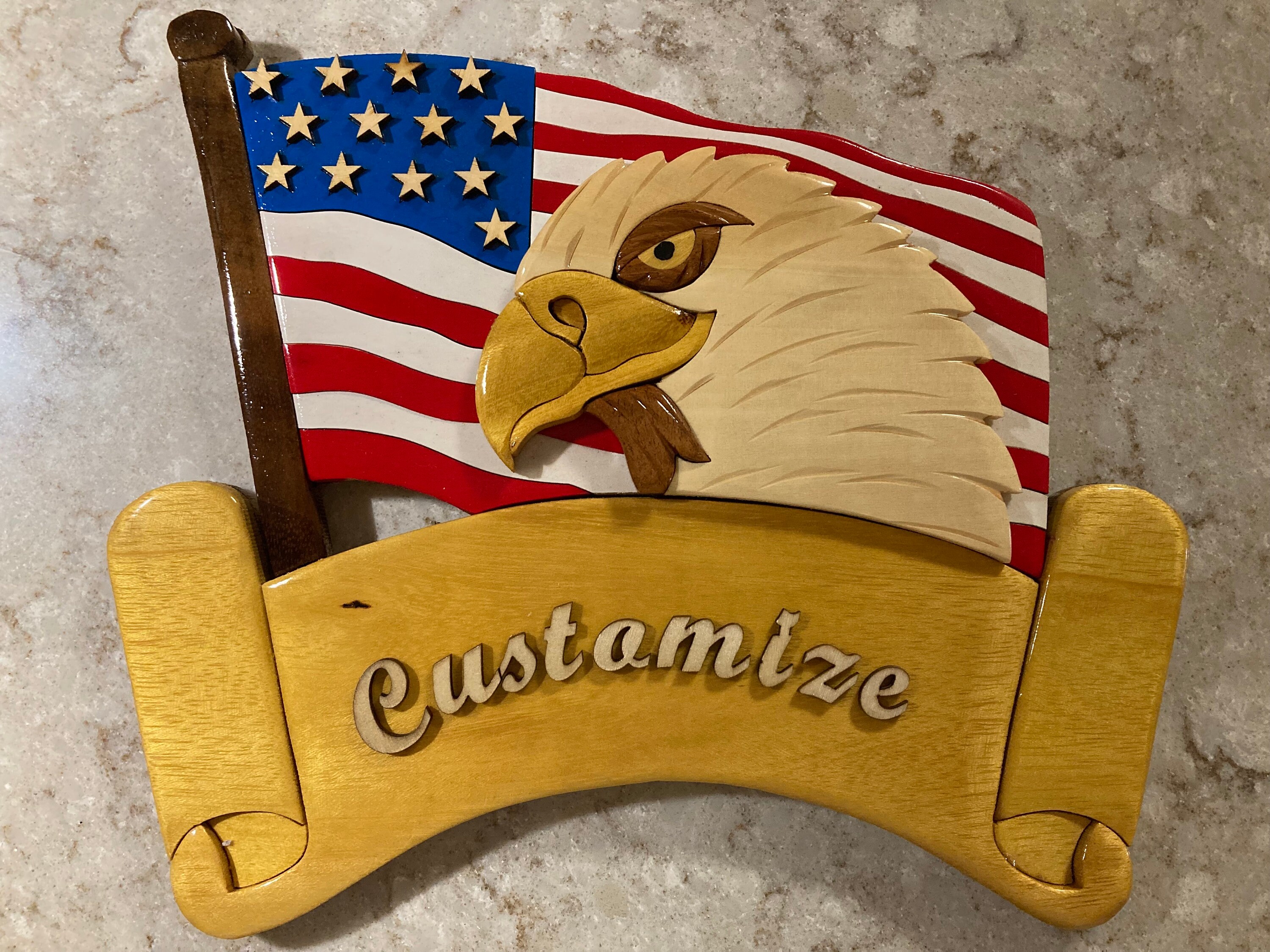 Intarsia, Solid Wood Art, Wall Decor, Wall Hanging, Scrolling, Laser ...