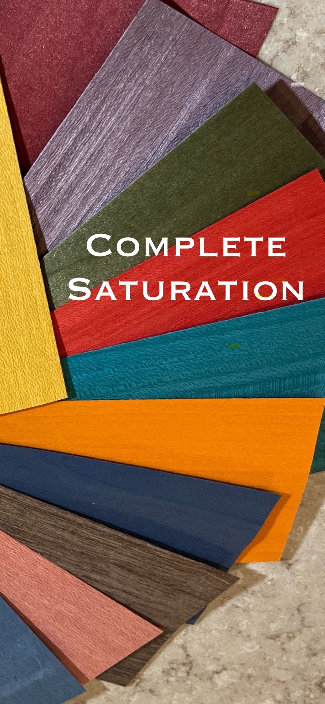 12 Dyed Wood Veneer Sheets. Complete Saturation Through and Through. 12 ...