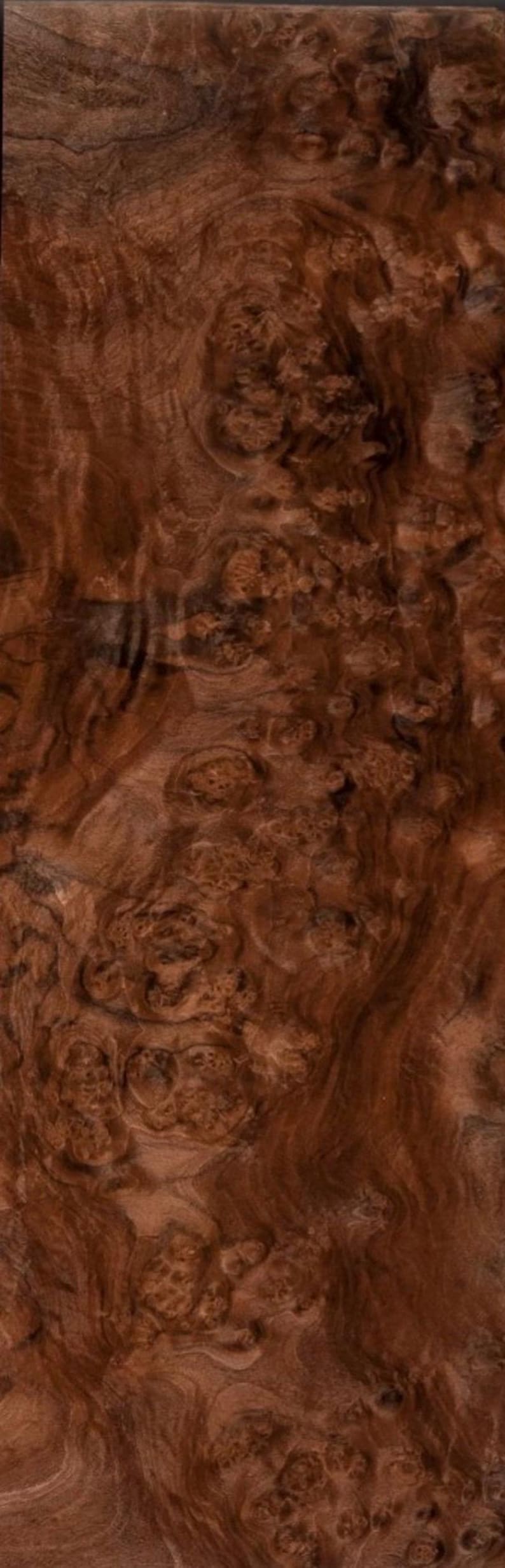 Walnut Burl Raw All Wood Veneer 8.25”x27.75”x1/45” Premium Quality ...