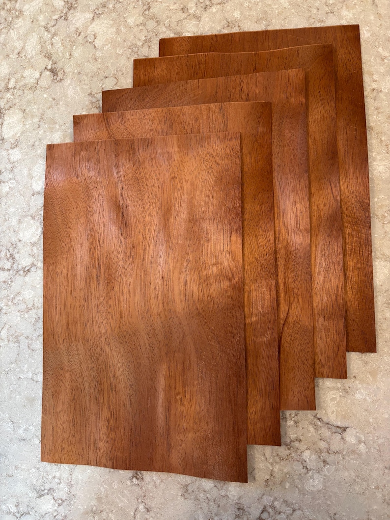Mahogany 5 Sheets South American- Drape Swietenia Raw All Wood Exotic ...