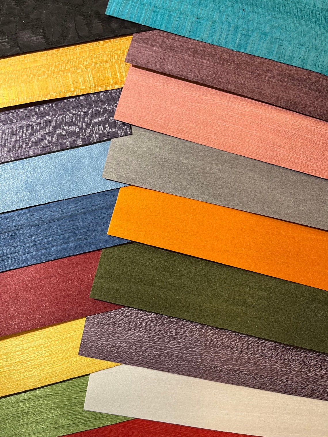 24 Long Dyed Wood Veneers. Complete Saturation Through and - Etsy