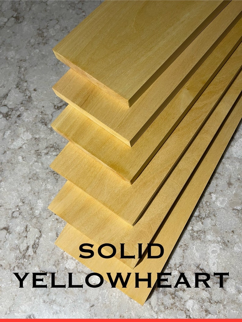 1/4”x4”x24” Solid Yellowheart Hardwood, Laser Cutting, Cnc, Engraving ...