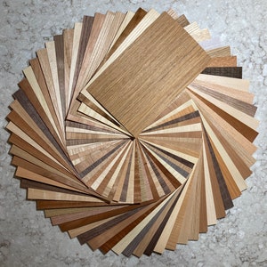 Exotic and Domestic All Wood Veneer Sheets. Each Pack Contains 65 ...