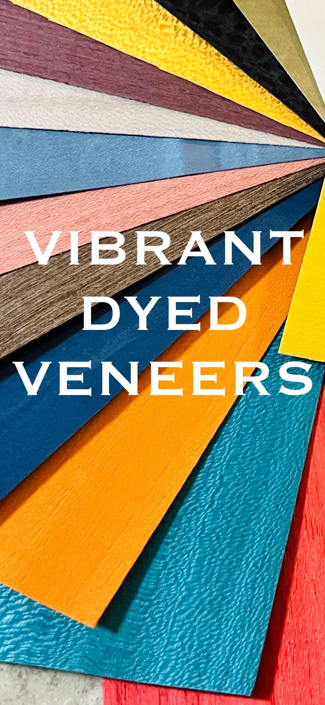24” Long Dyed Wood Veneers. Complete Saturation Through and Through ...