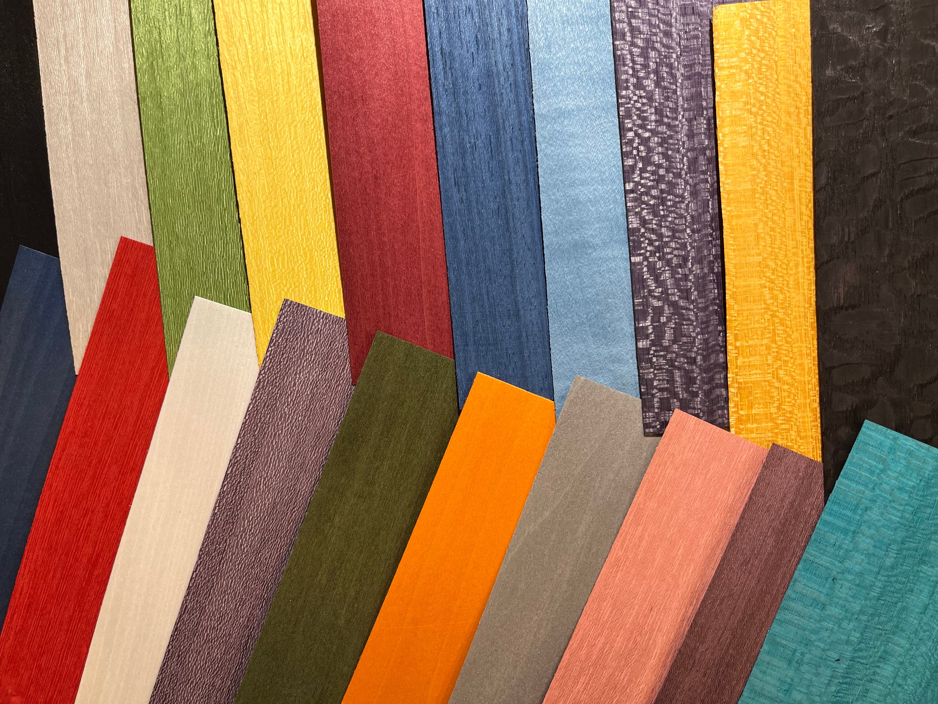 Dyed Wood Veneers. 6 Vibrant Extra Large Sheets 7.5 Wide by 12 Long ...