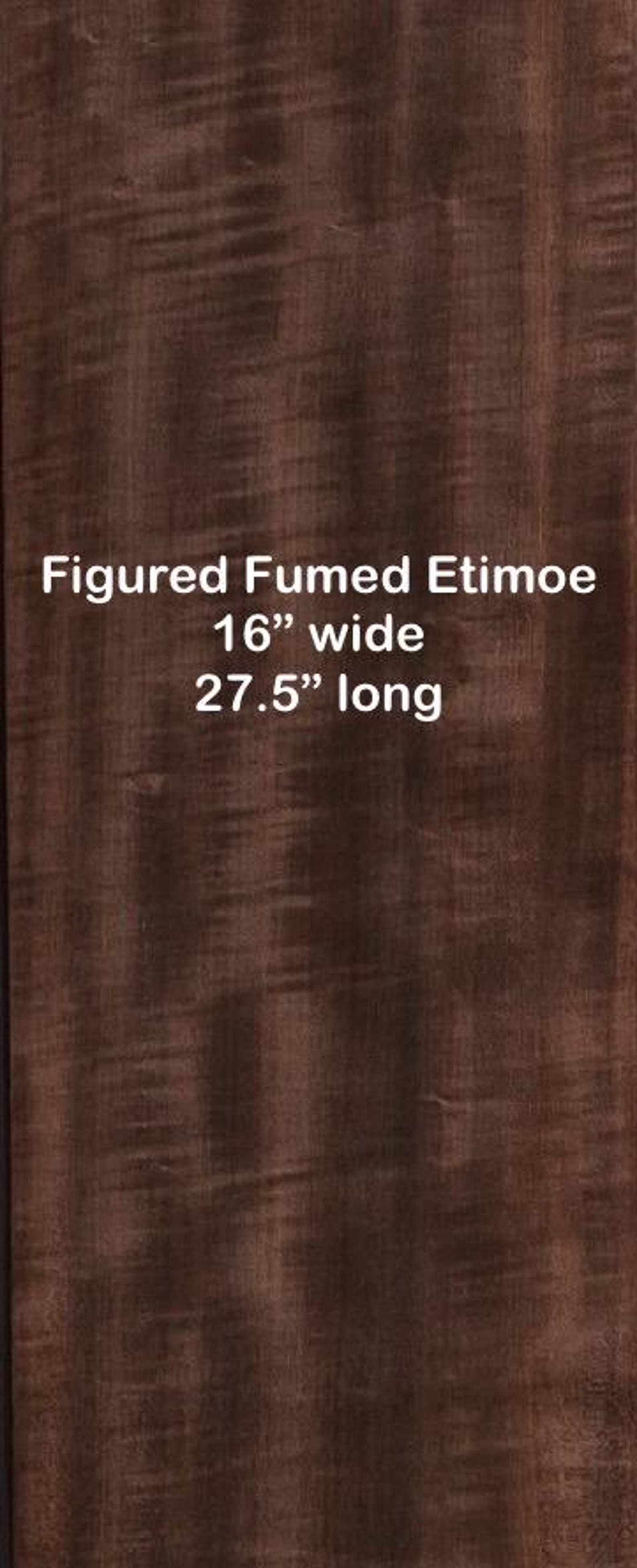 Figured Fumed Etimoe Raw All Wood Exotic Veneer 16” Wide X 27.5” Long X ...