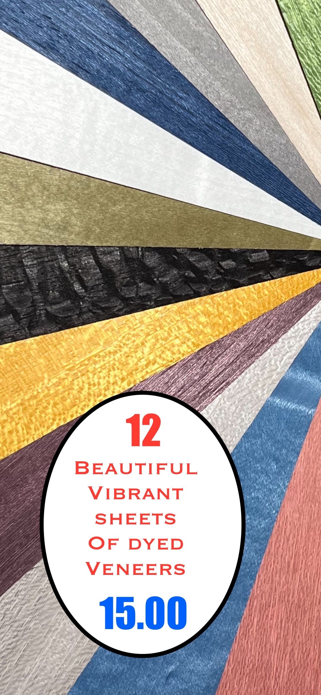 Dyed Wood Veneers Complete Color Saturation Through and Through. 12 ...