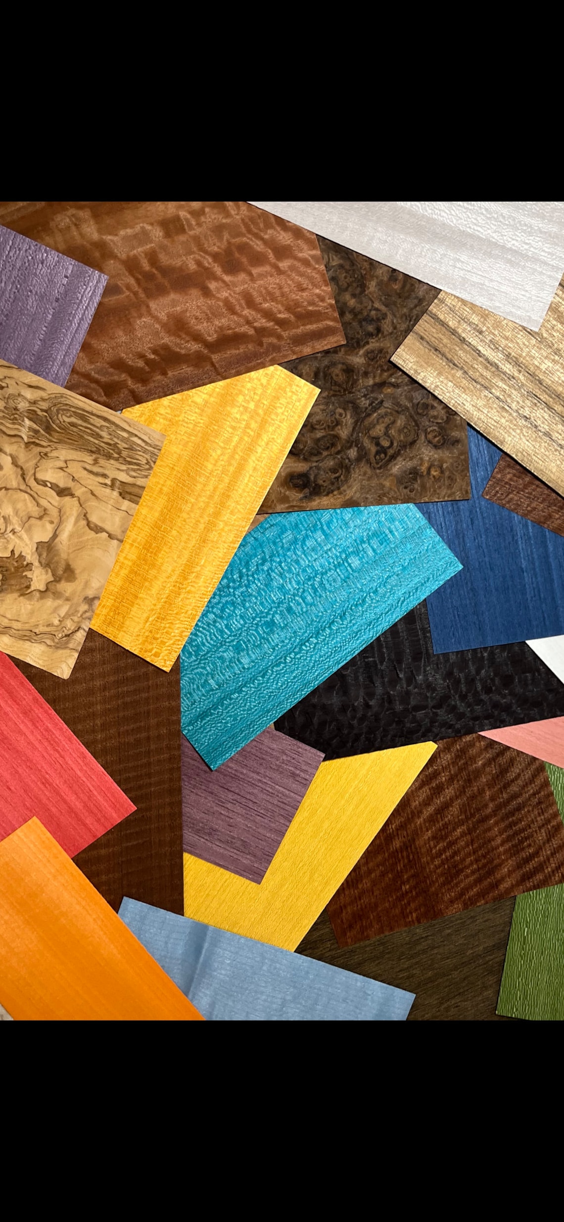 Exotic and Dyed Wood Veneer Sheets. 30 Colorful Sheets. High Quality ...