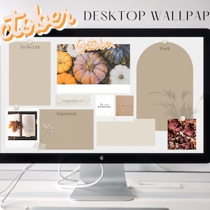 October/fall Desktop Wallpaper | Digital Download | With Organizational ...