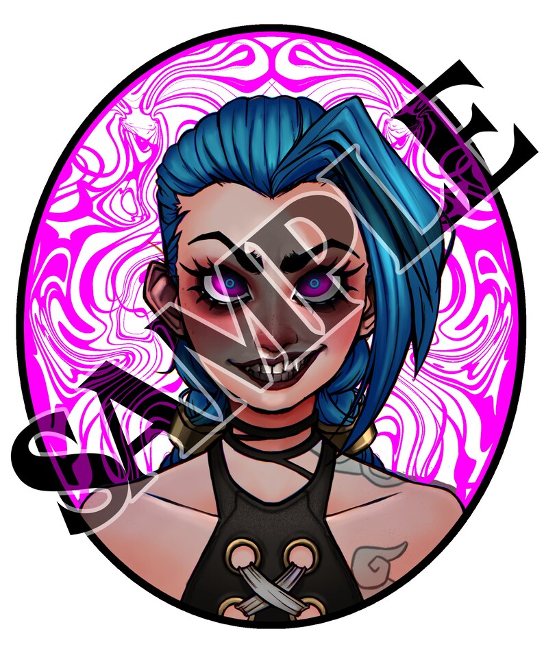 Jinx from Arcane/league of Legends Double Sided Keychain - Etsy