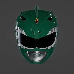 MMPR Green Ranger Helmet 3D STL File. not Actual Helmet. Read ...