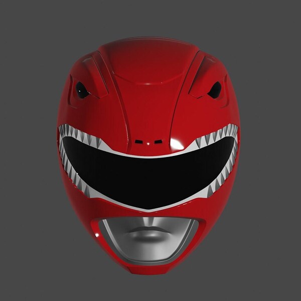 Red Ranger 3d Helmet - Etsy