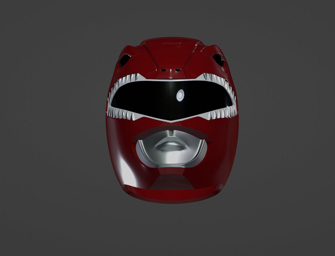 MMPR Red Ranger Helmet 3D STL Files. not Actual Helmet. Read ...