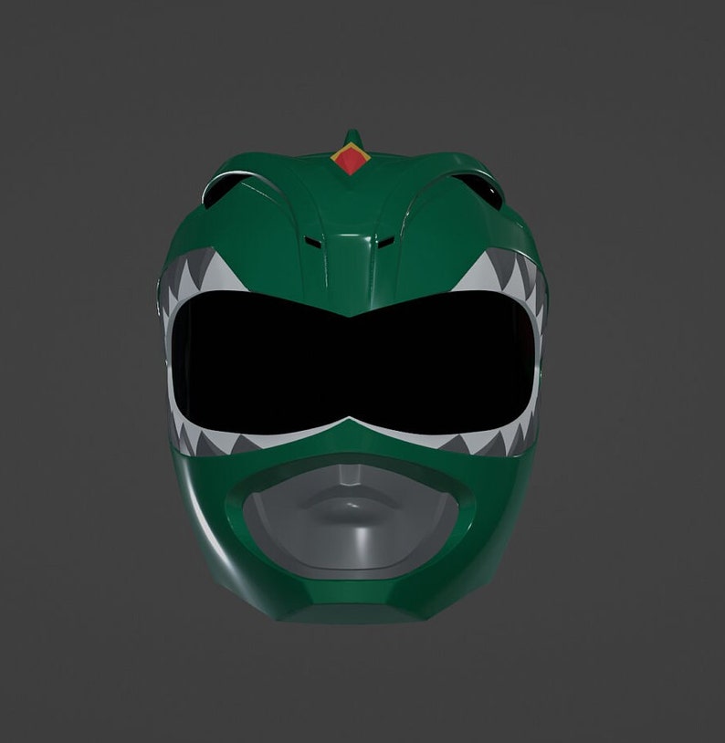 MMPR Green Ranger Helmet 3D STL File. not Actual Helmet. Read ...