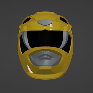MMPR Yellow Ranger Helmet 3D STL File. not Actual Helmet. Read ...