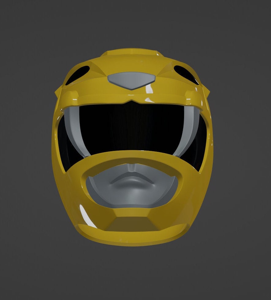 MMPR Yellow Ranger Helmet 3D STL File. not Actual Helmet. - Etsy Australia