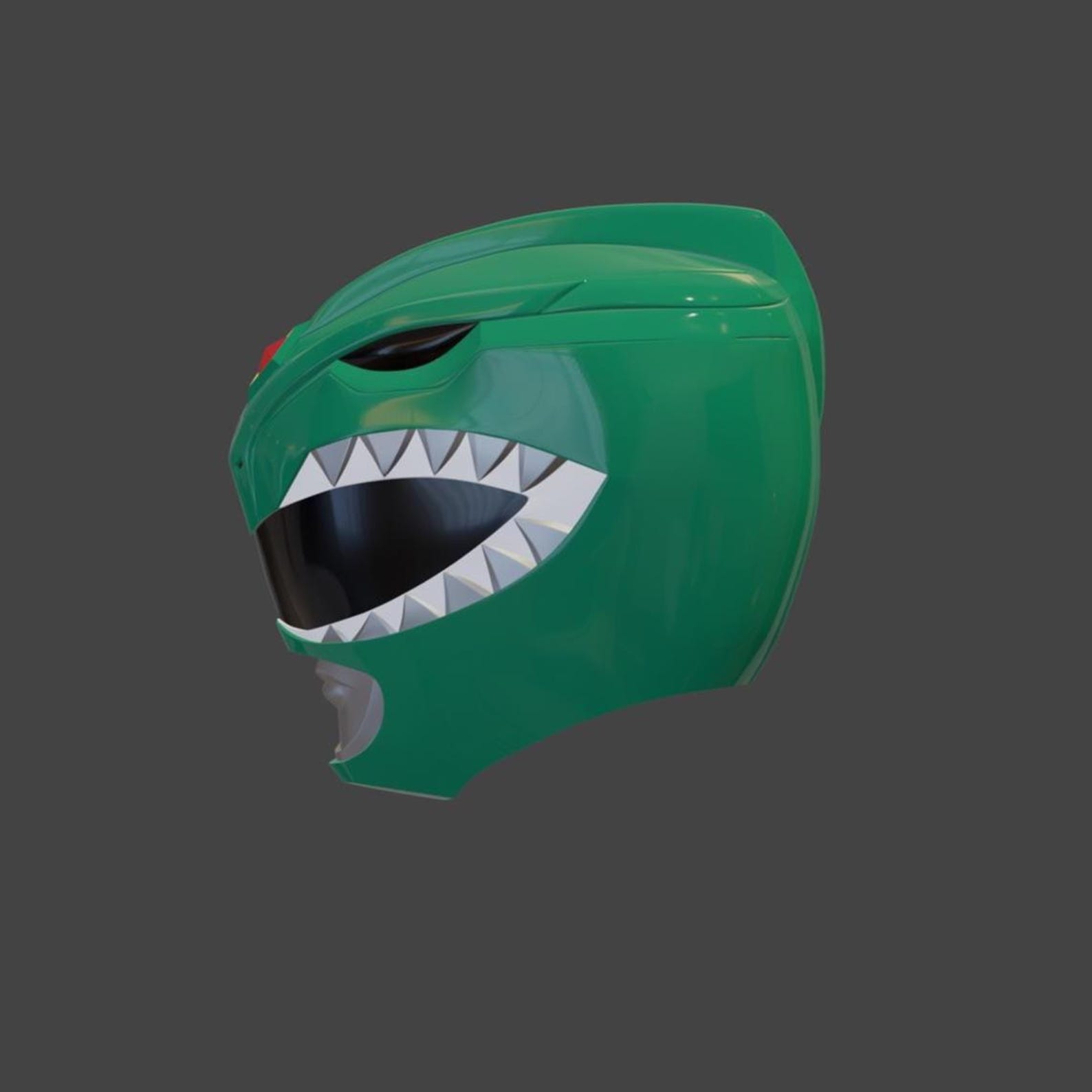 MMPR Green Ranger Helmet 3D STL File. (not Actual Helmet. Read ...