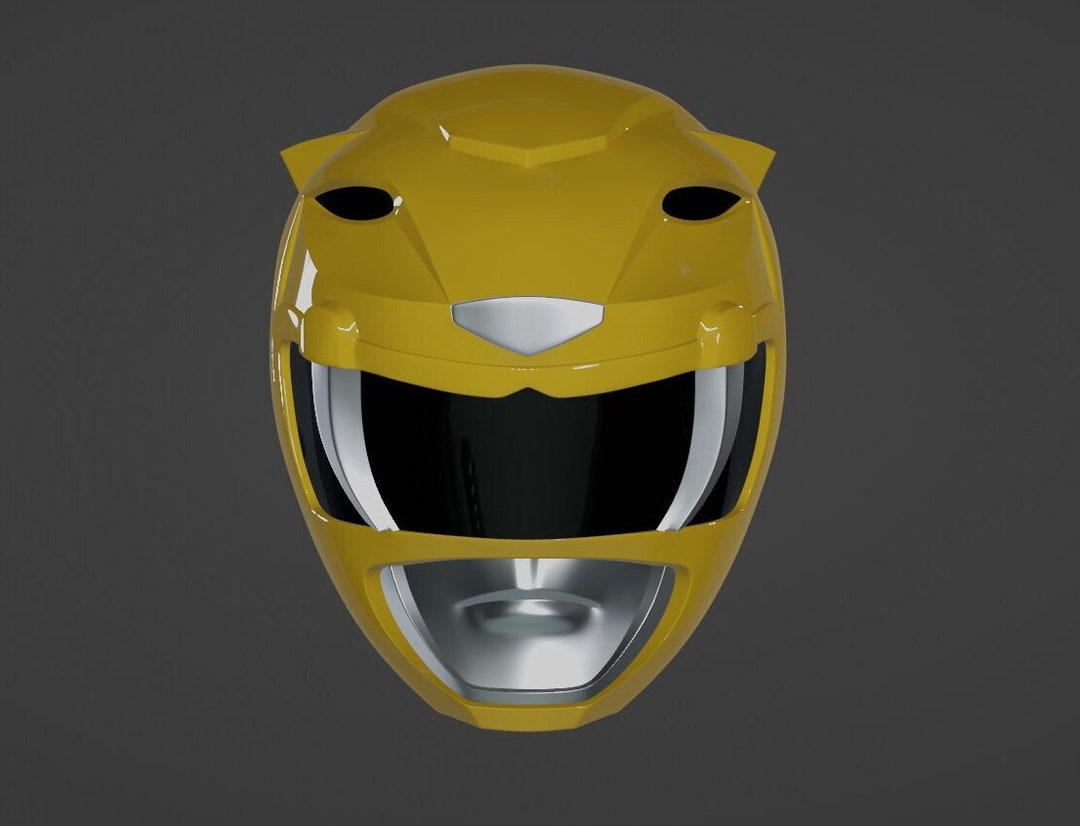 MMPR Yellow Ranger Helmet 3D STL File. (not Actual Helmet. Read ...