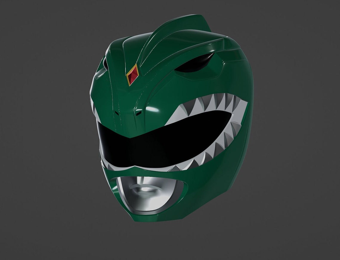 MMPR Green Ranger Helmet 3D STL File. not Actual Helmet. Read ...